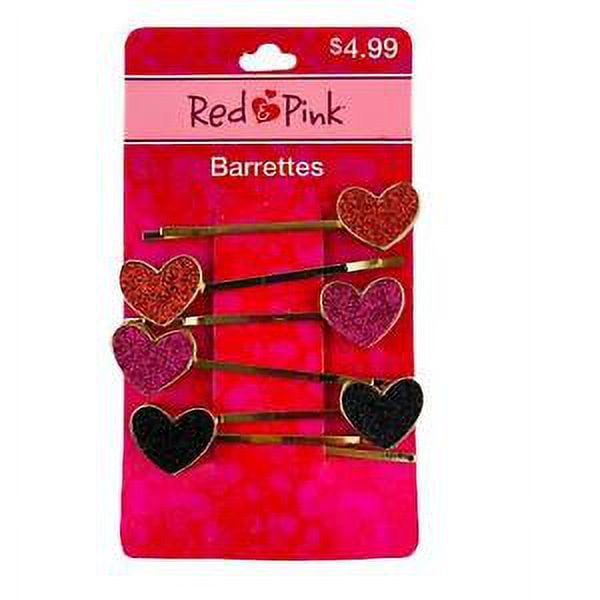 Red & Pink Barrettes 6 CT - Walmart.com
