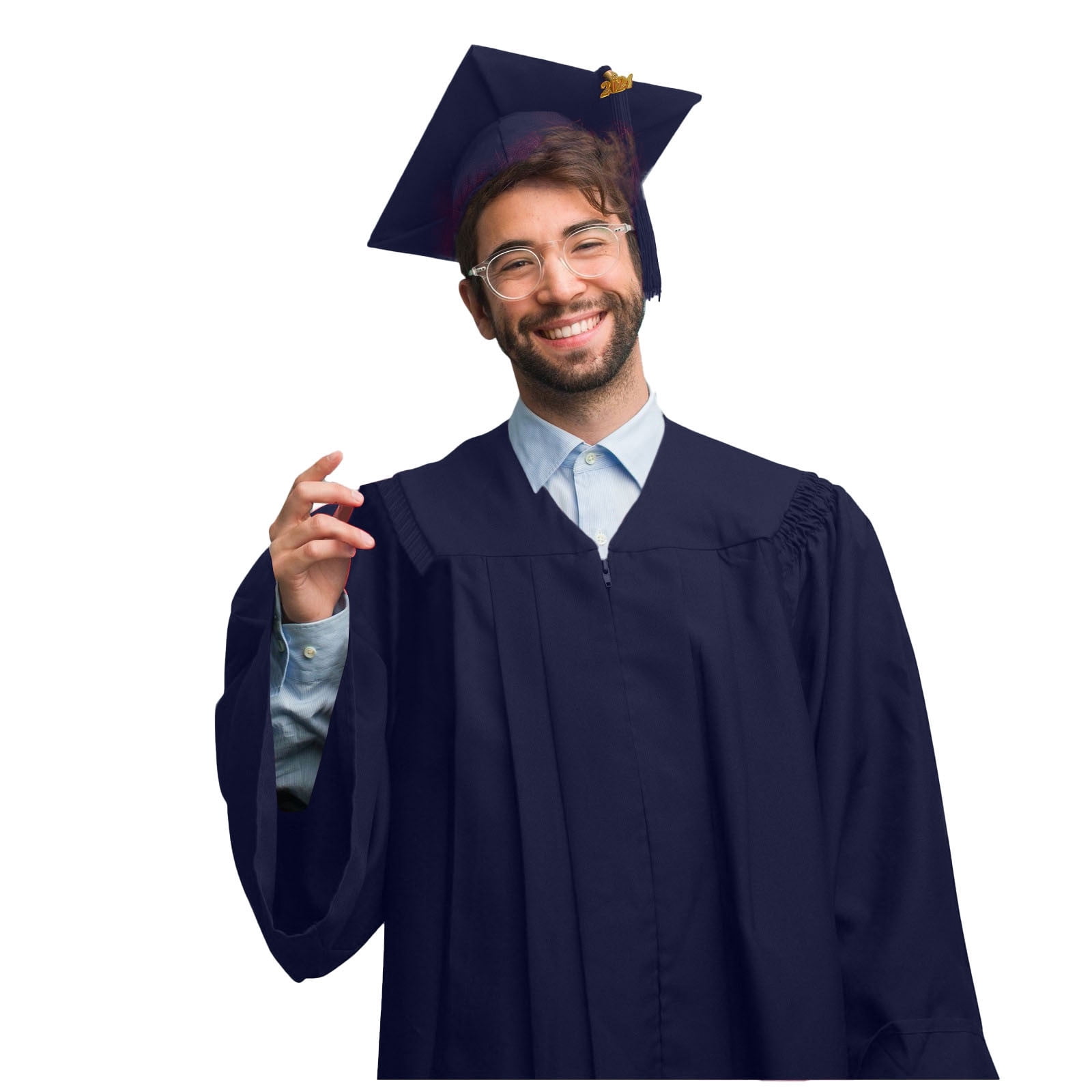 Red Pink Black Men Women Graduation Gown Cap With Tassel Suit Solid ...