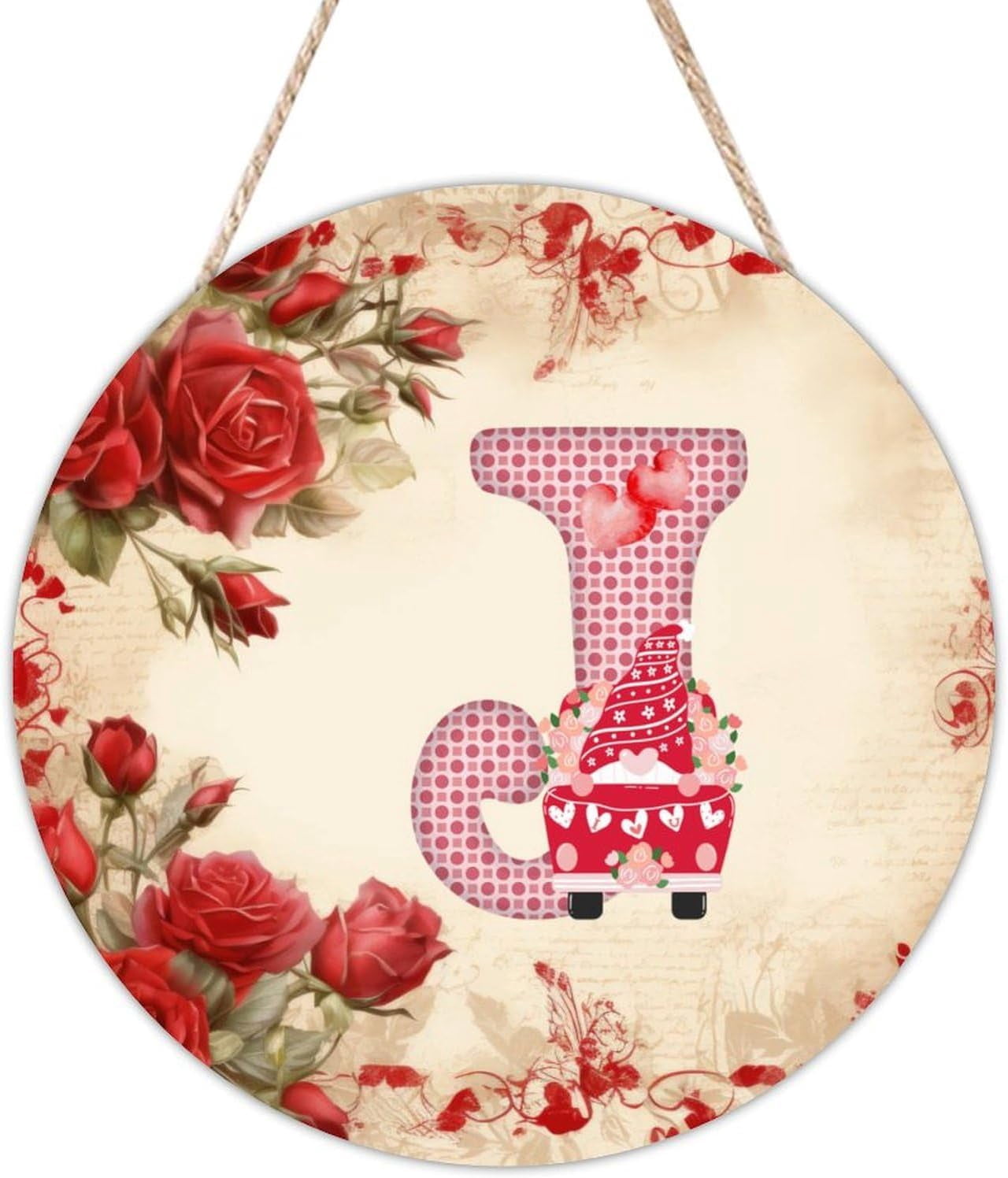 Red Pink Polka Dots Love Hearts Truck Initial Letter Monogram K Wooded ...