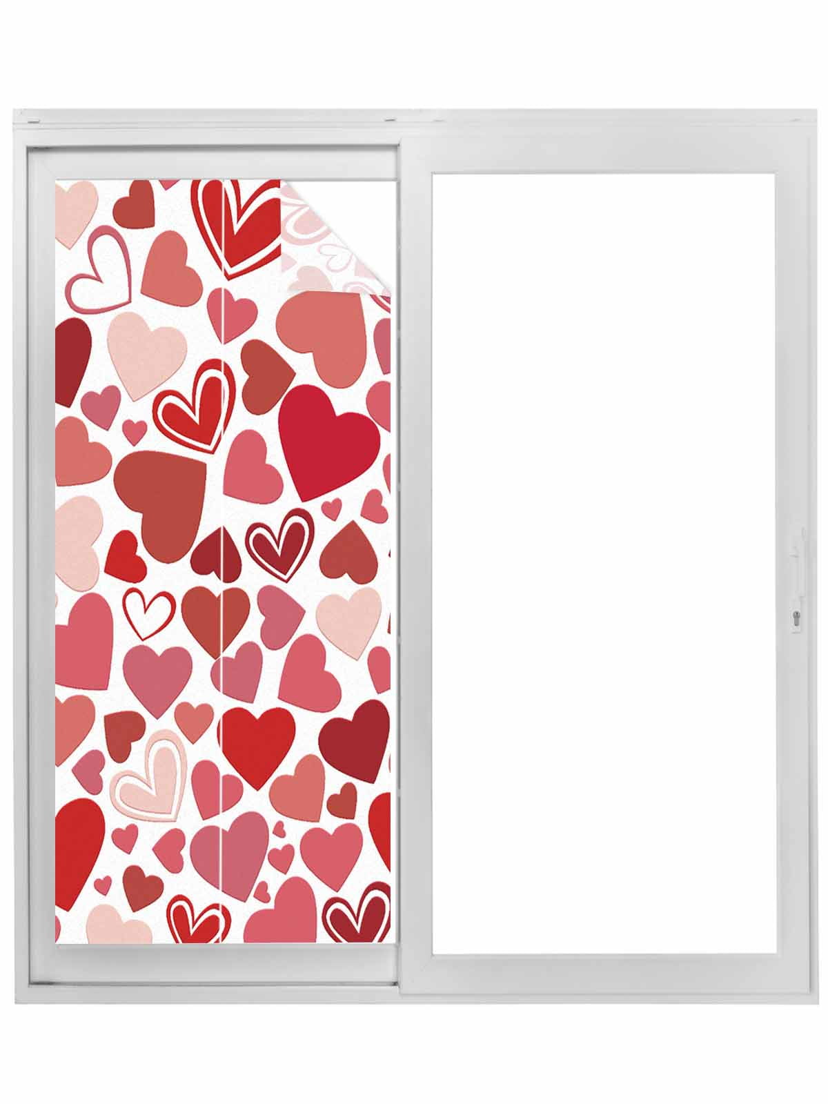 Red Pink Valentines Window Privacy Film Stained Glass Window Film ...