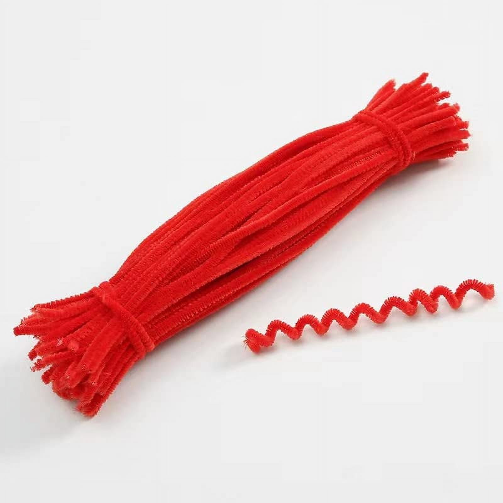 Red Pipe Cleaners, 100psc Pipe Cleaners Craft Supplies, Chenille Stems ...