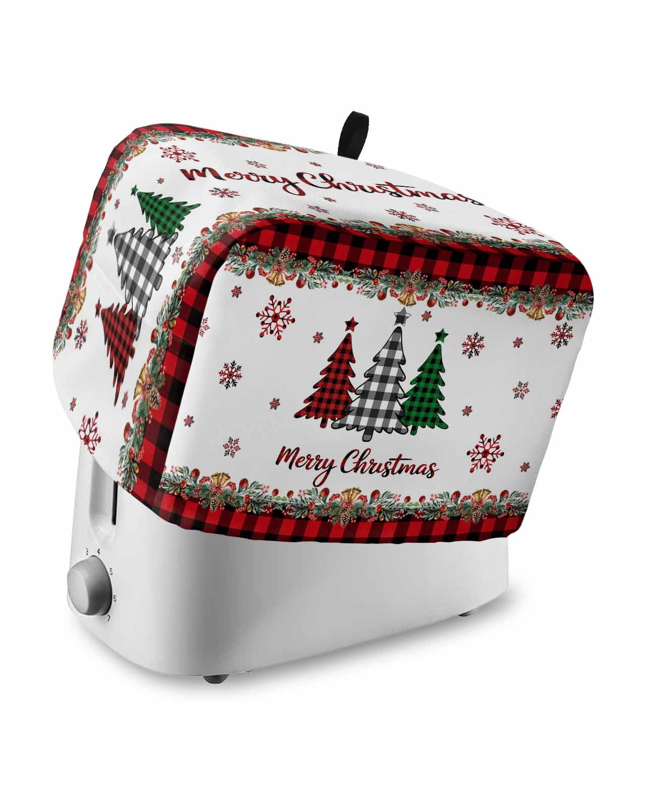 Red Plaid Christmas Toaster Cover 2 Slice, Small Kitchen Appliance ...