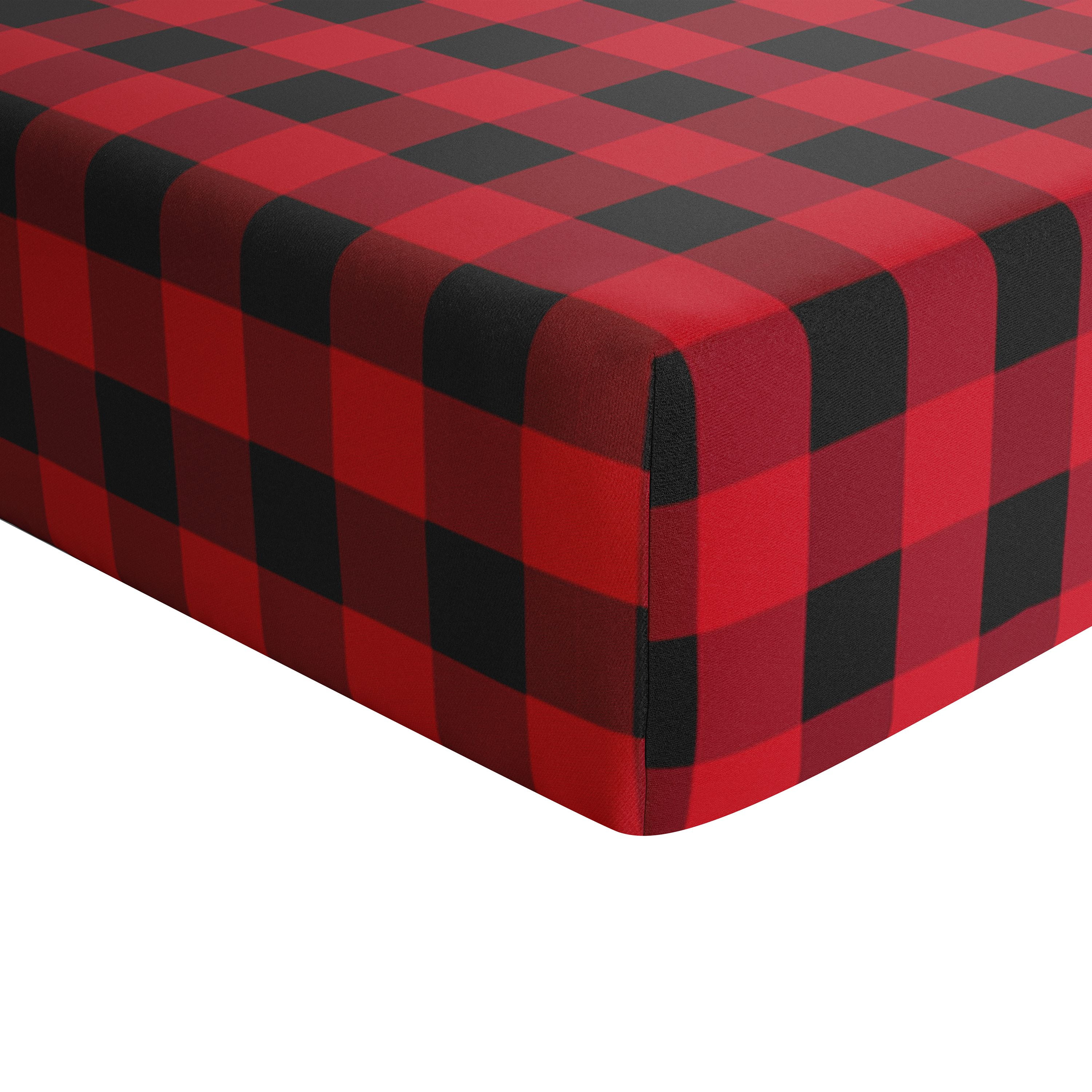 Red Plaid Crib Sheet - Walmart.com