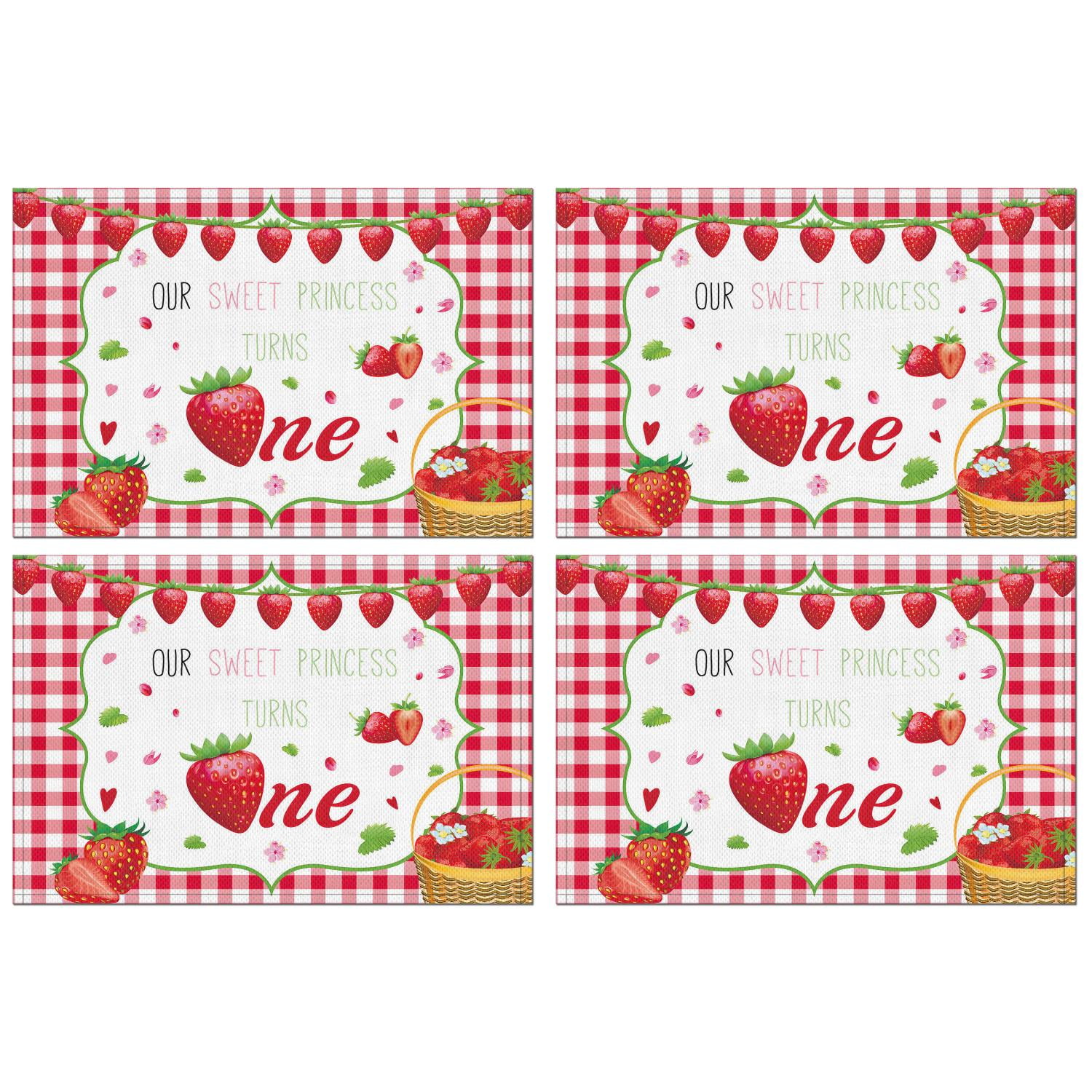 Red Plaid Placemats Summer Checkered Picnic BBQ Table Place Mat Dining ...