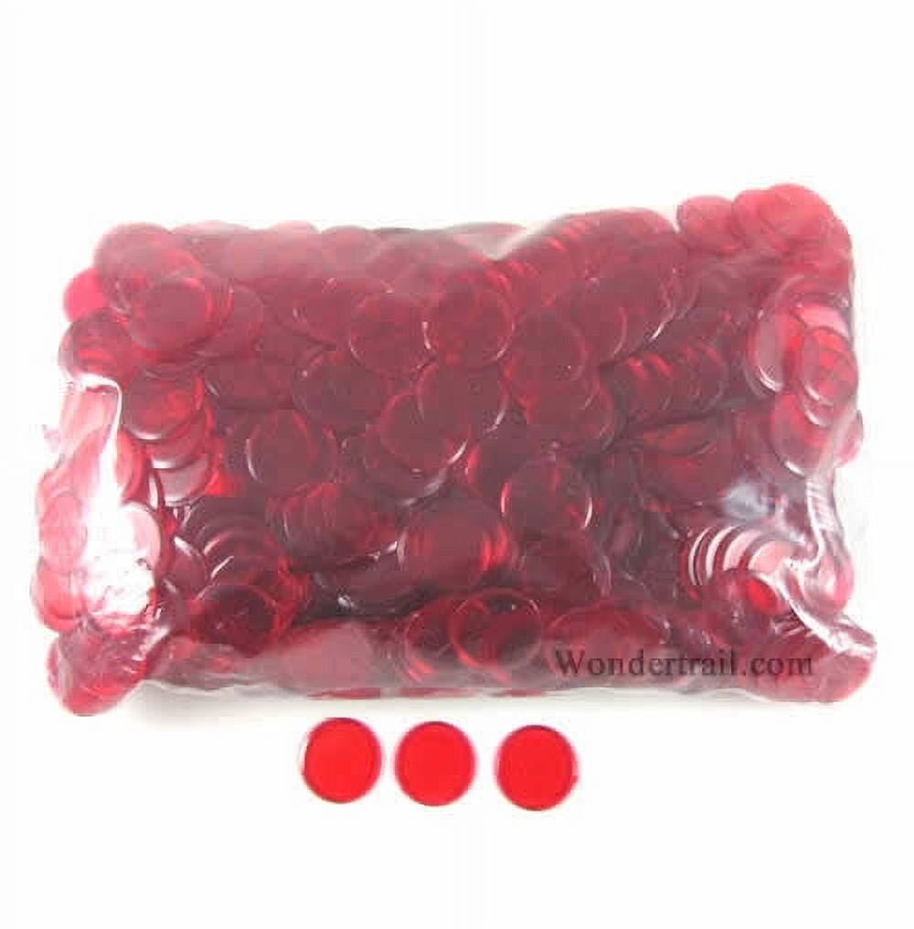 Red Plastic Counting Sorting Chips 19MM (3/4in) Pack of 1000 Koplow ...