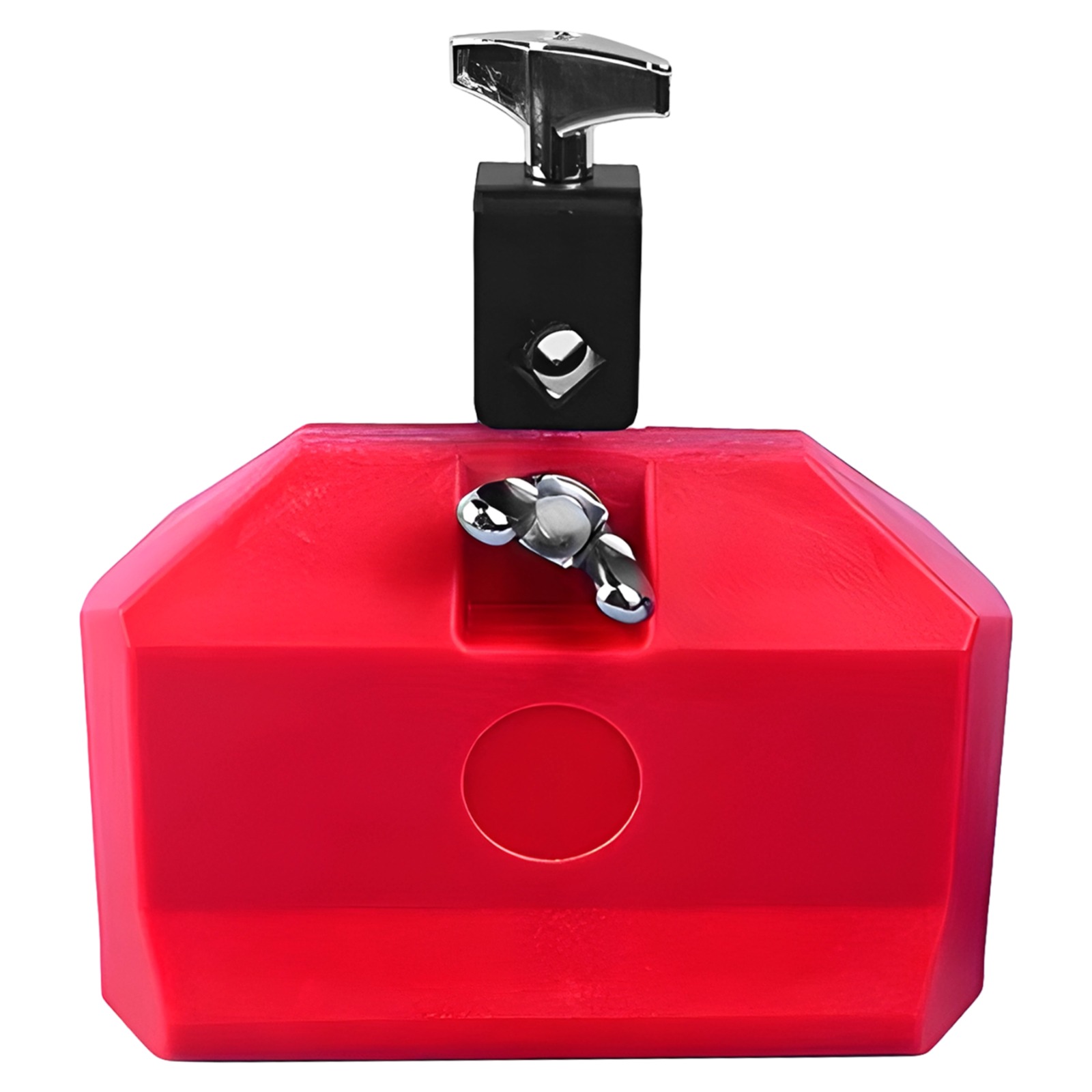Red Plastic Cowbell for Drum Set, Percussion Accessory with Adjustable ...