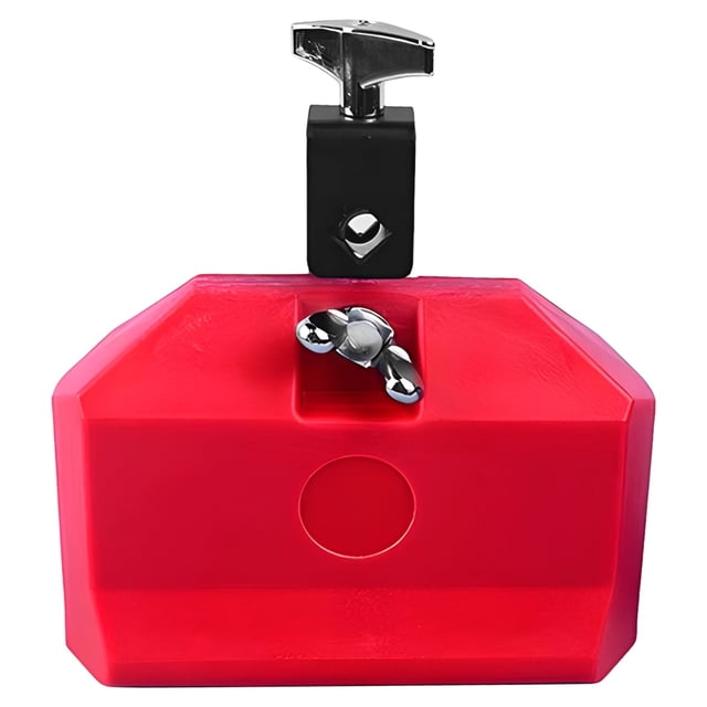 Red Plastic Cowbell for Drum Set, Percussion Accessory with Adjustable ...