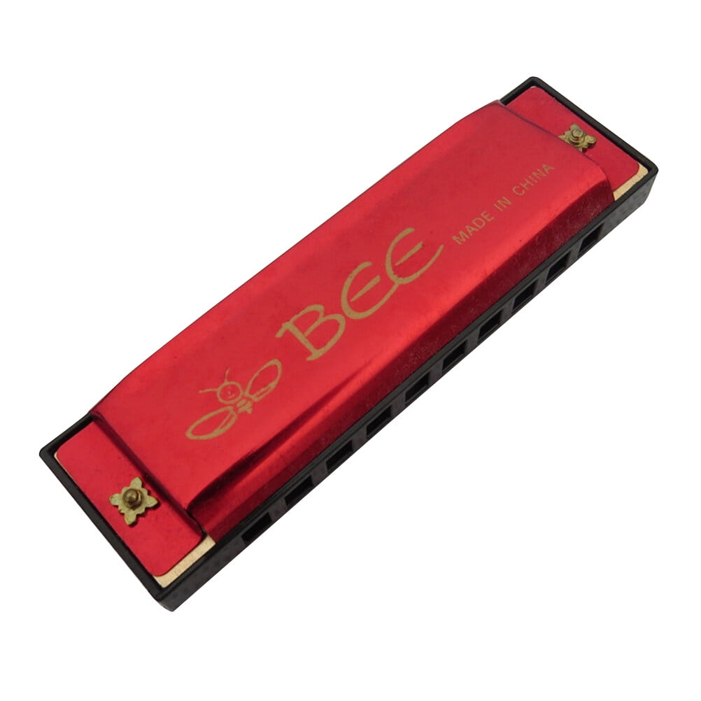 Red Plastic Harmonica for Playing 10 Hole Diatonic Perfect for ...