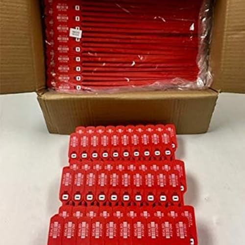 Red Plastic Security Seals (16") - Industrial Zip Ties, Shipping Seals ...