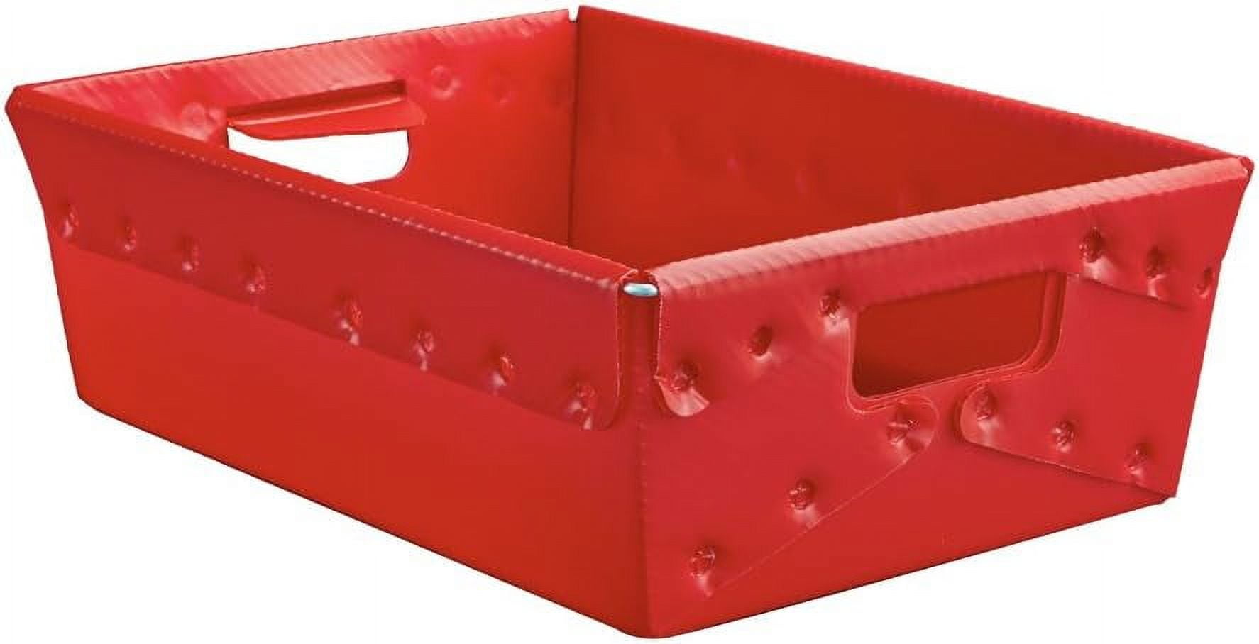 Red Plastic Storage Totes and Stackable Storage Bins - Industrial ...