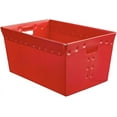 Red Plastic Storage Totes and Stackable Storage Bins - Industrial ...