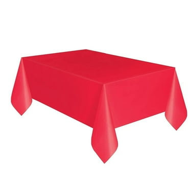 Burgundy 54" x 108" Plastic Tablecloth - Walmart.com