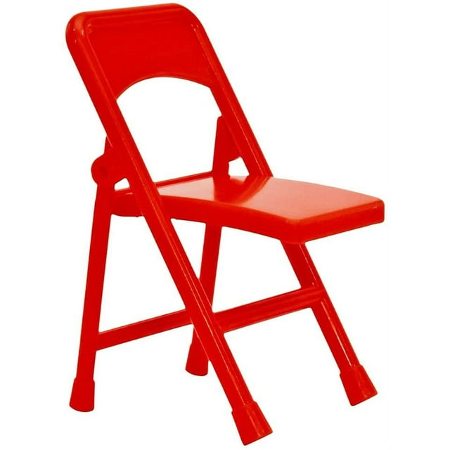 Red Plastic Toy Folding Chair for WWE & AEW Wrestling Action Figures (4 ...