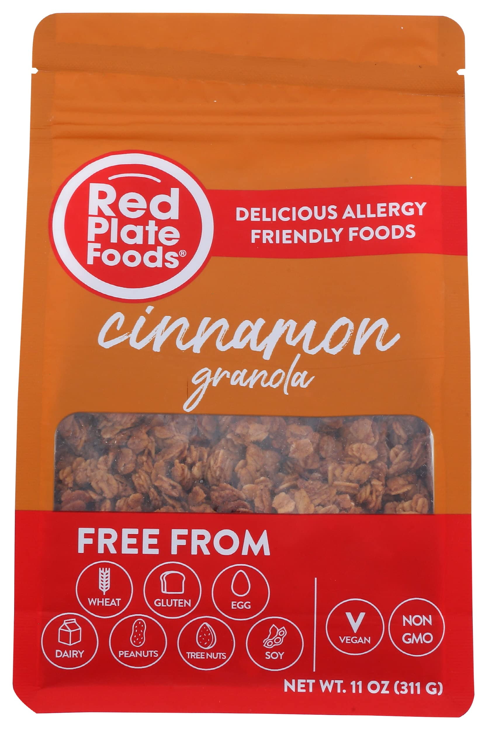 Red Plate Foods Cinnamon OKA4 Flavored Granola, Gluten Free, Non GMO, 11 Ounce (Pack of 6 ...