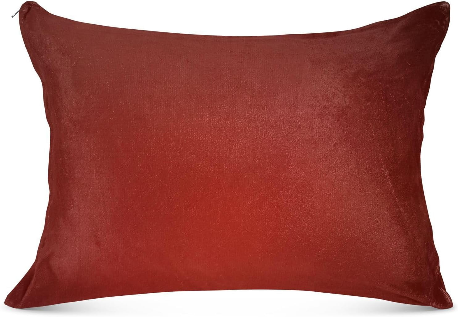 Red Plush Pillow Case, Zippered Bed Pillow Pillowcases, Super Soft and ...