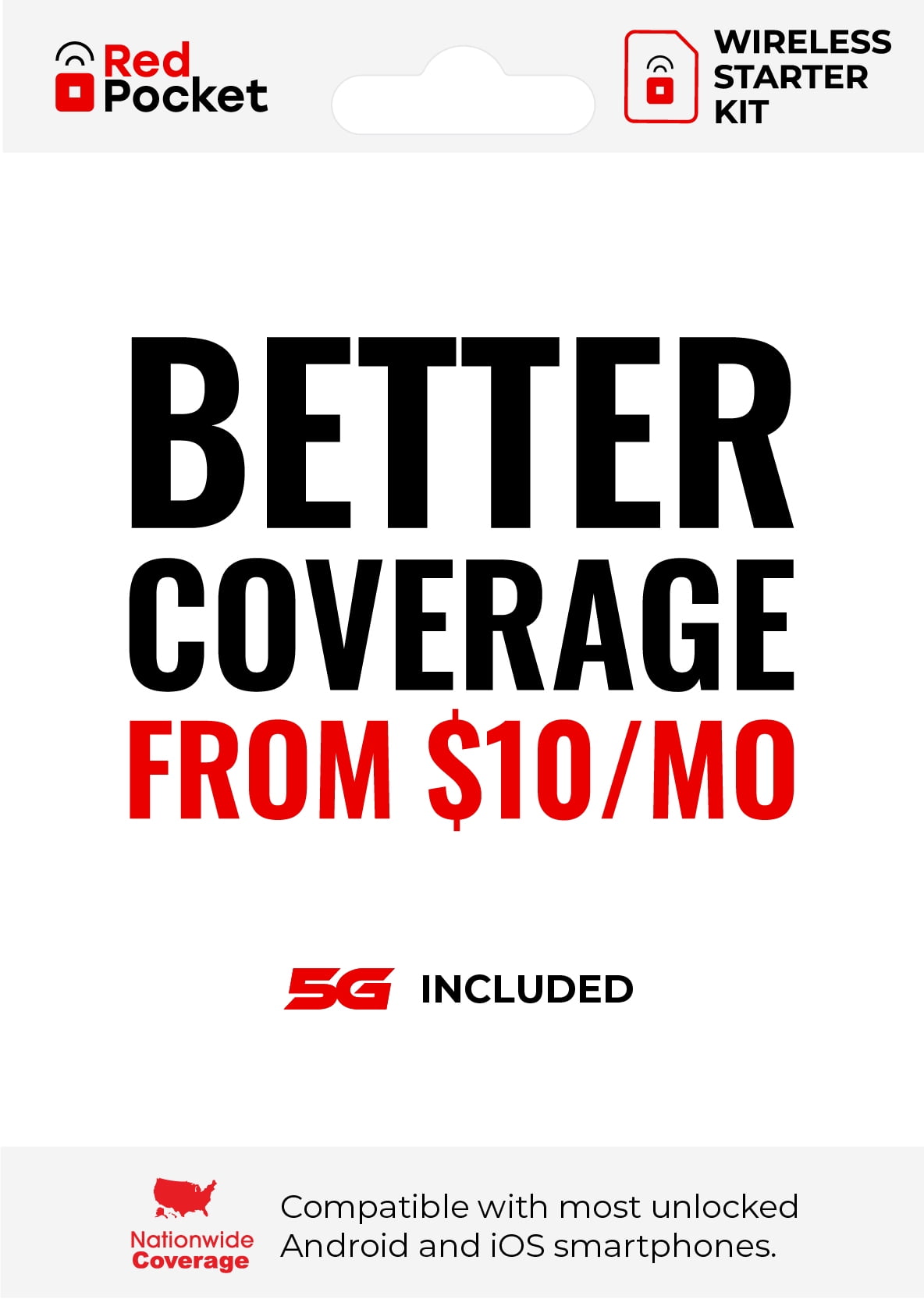 Red Pocket Mobile Starter SIM Kit: Use Any Phone & Choose Any Network ...