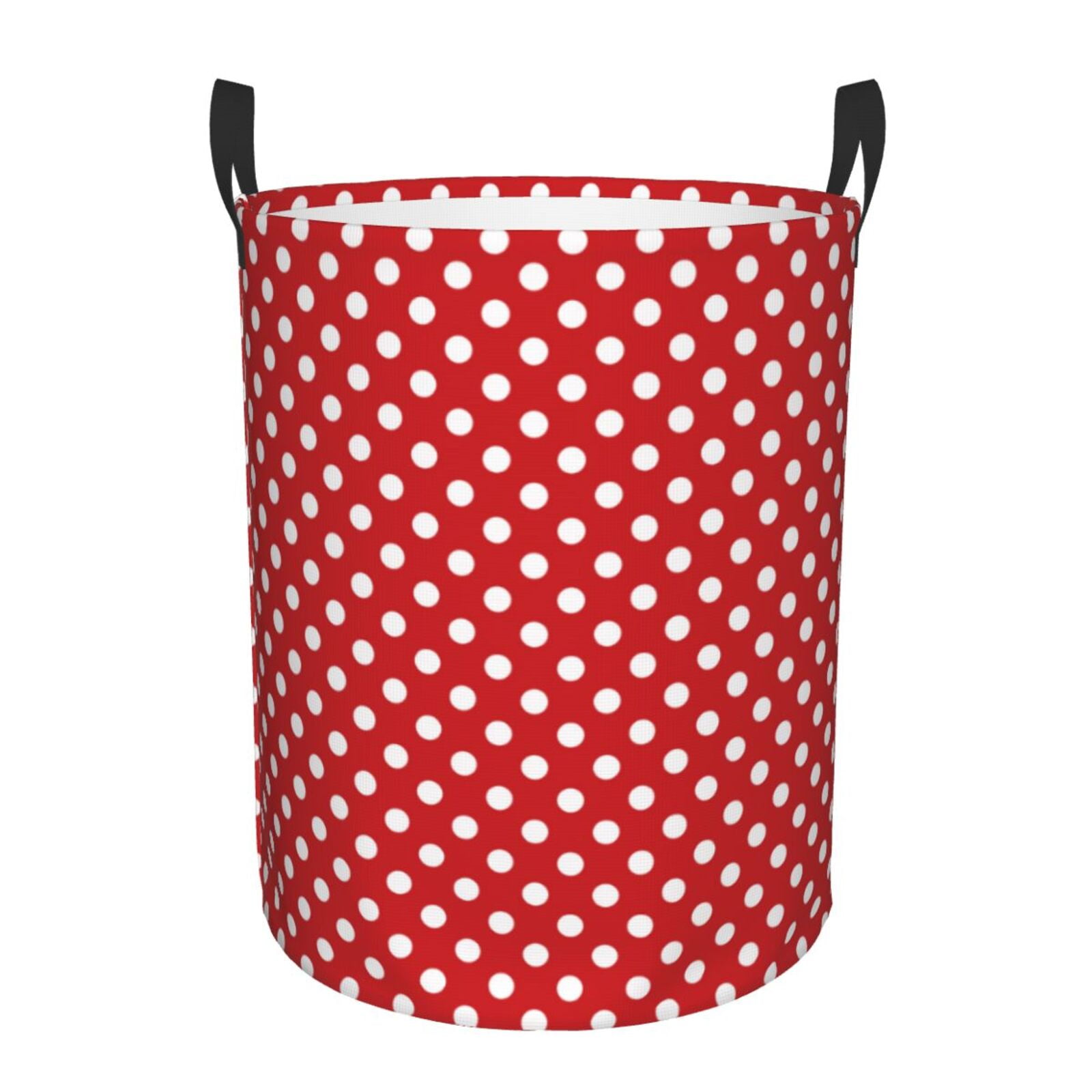 Red Polka Dot Laundry Basket, Laundry Hamper Waterproof Laundry Bag ...