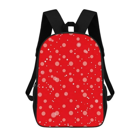 Red Polka Dot Pattern Backpacks For Teenagers Backpacks 17 Inch ...