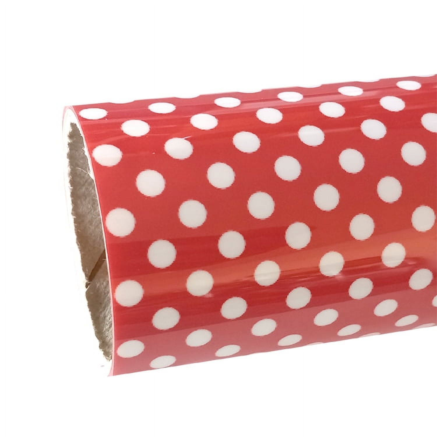 Red Polka Dot Thermoflex Fashion Patterns 12" x 3' (3 feet) Roll, Iron ...