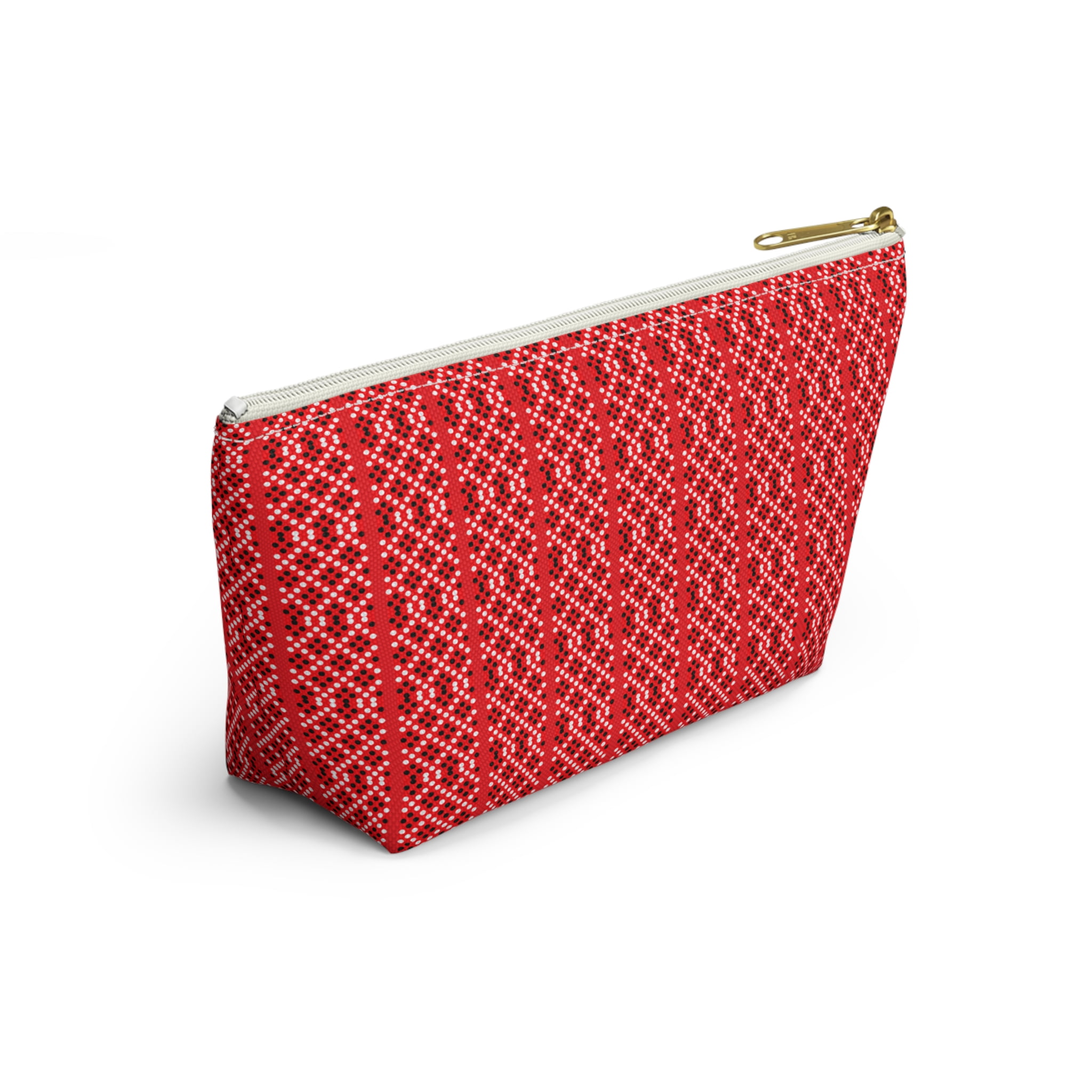 Red Polka Dots Striped Makeup Bag Cosmetic Bag Accessory Pouch ...
