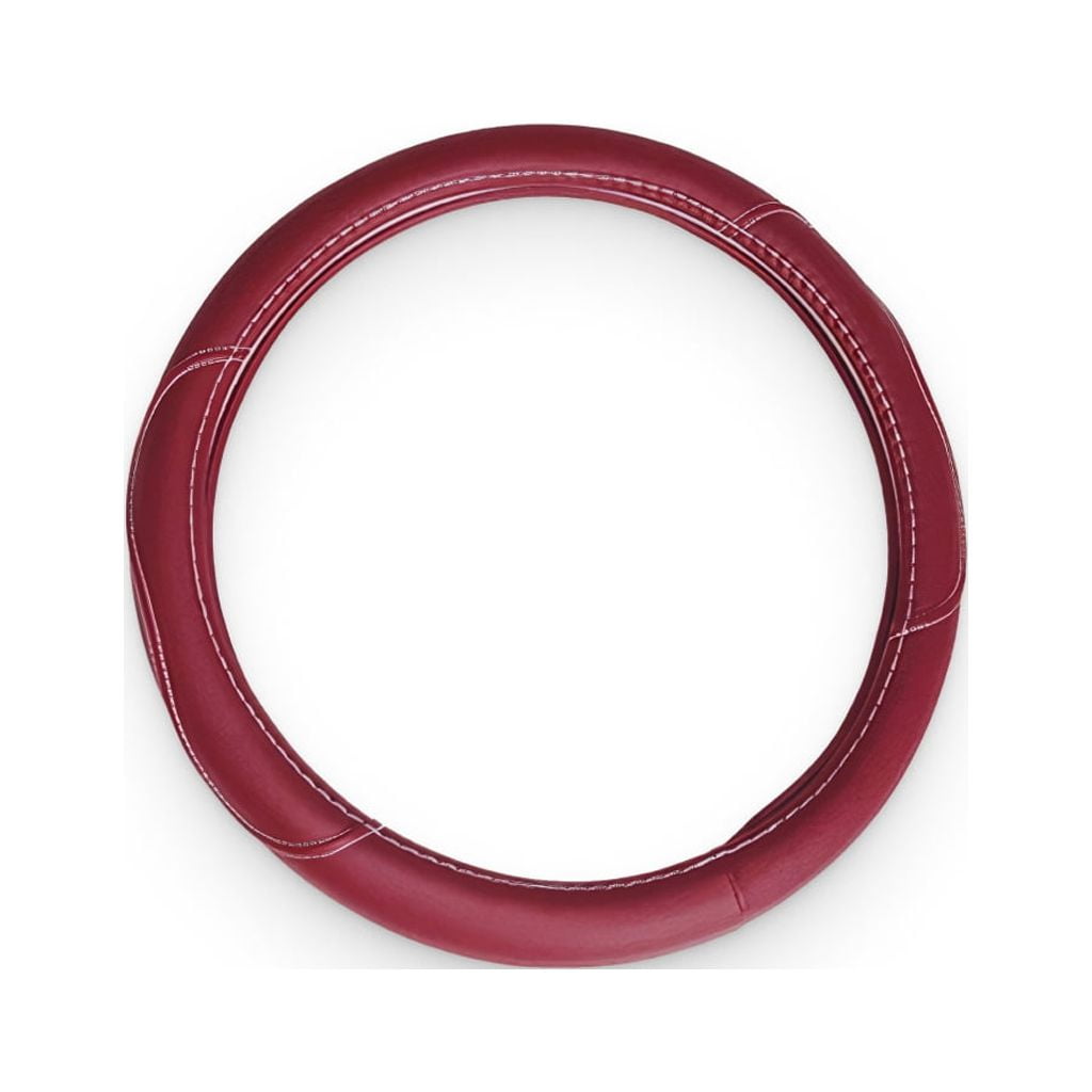 Red Polyurethane Leather Steering Wheel Wrap - Walmart.com