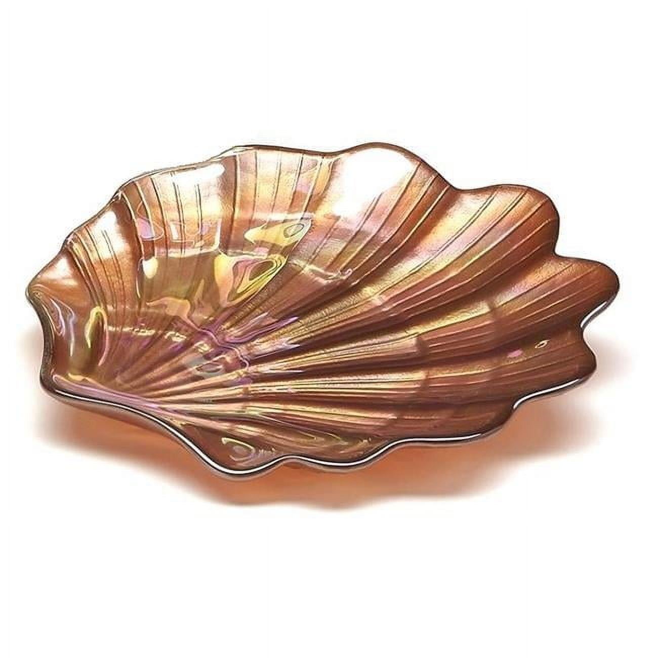 Red Pomegranate 168-3 Scallop Shell 8 in. Copper Luster Plate - Set of ...