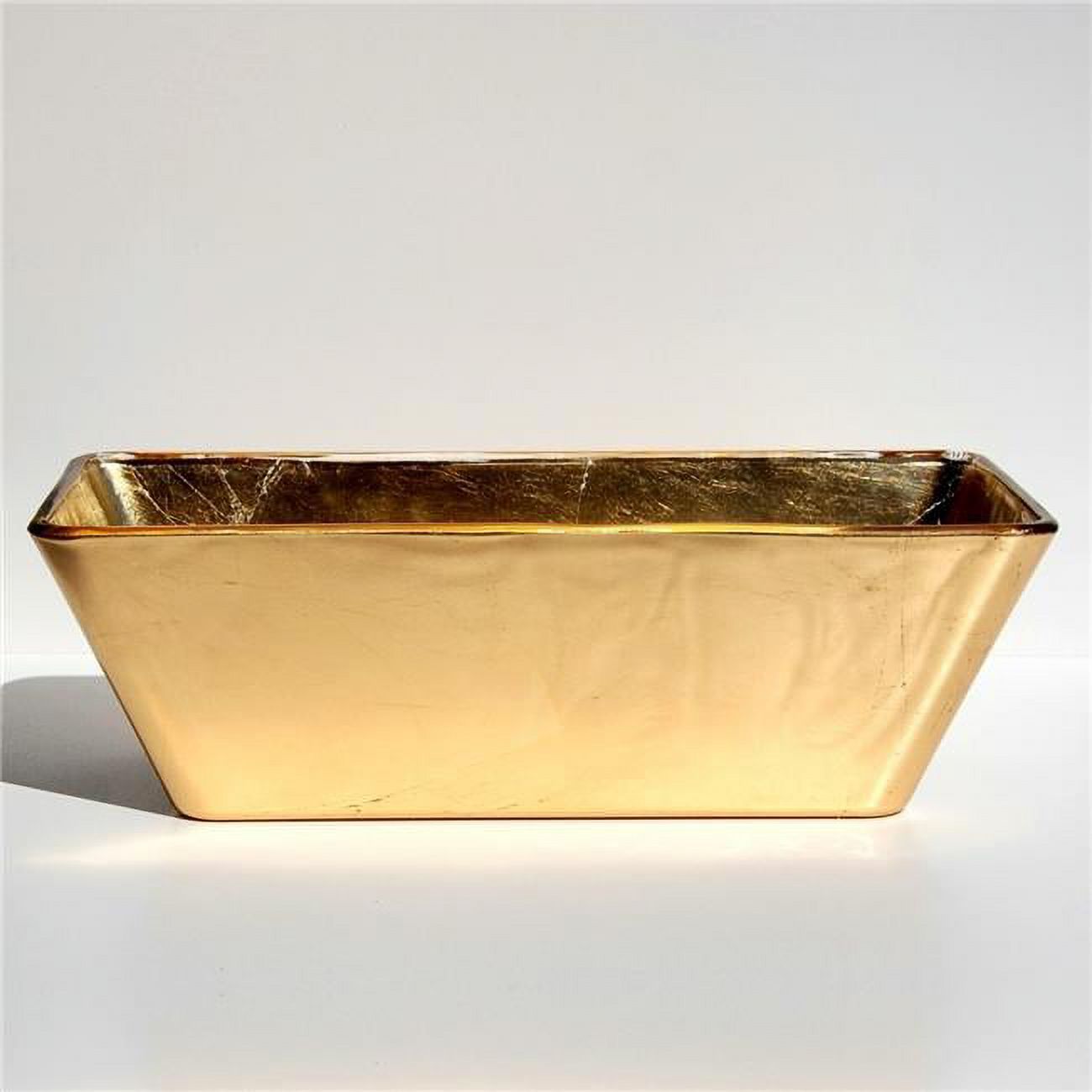 Red Pomegranate Collection 8420-1 13 in. Gilt Gilded Glass Rectangular ...
