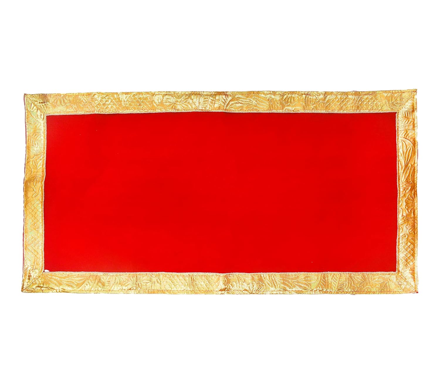 Red Pooja Cloth for God Velvet Altar Cloth for Puja Size 13x27 Red ...