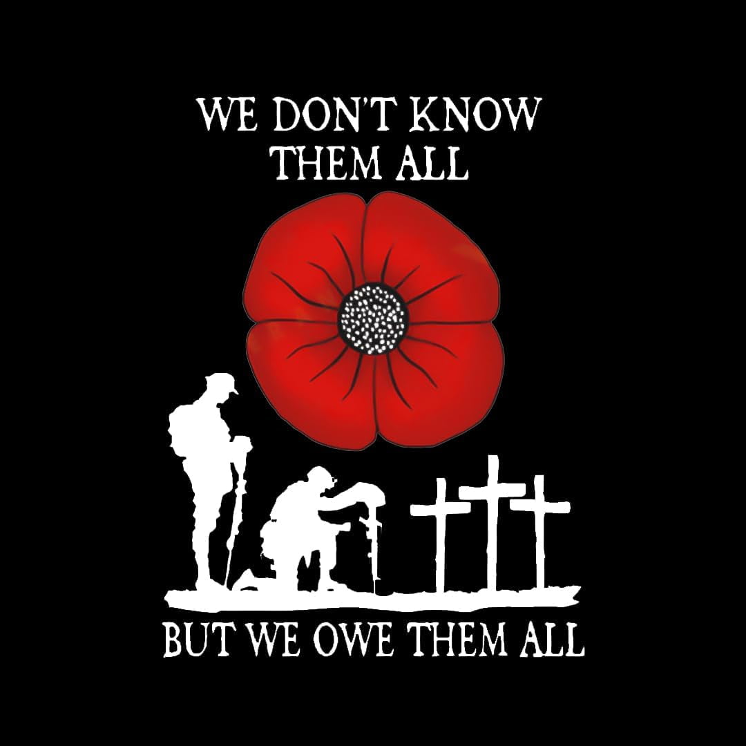 Red Poppy We Owe Them All Car Sticker Best Gifts for Veteran, Cars ...