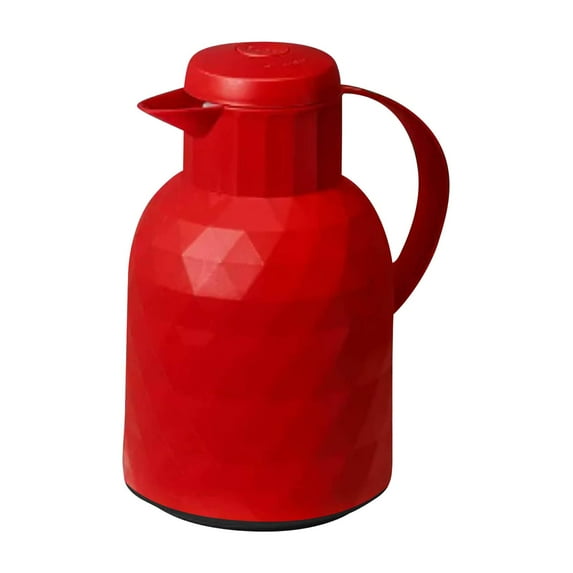 Red Portable Glass Insulated Kettle For Home Office With Large Capacity ...