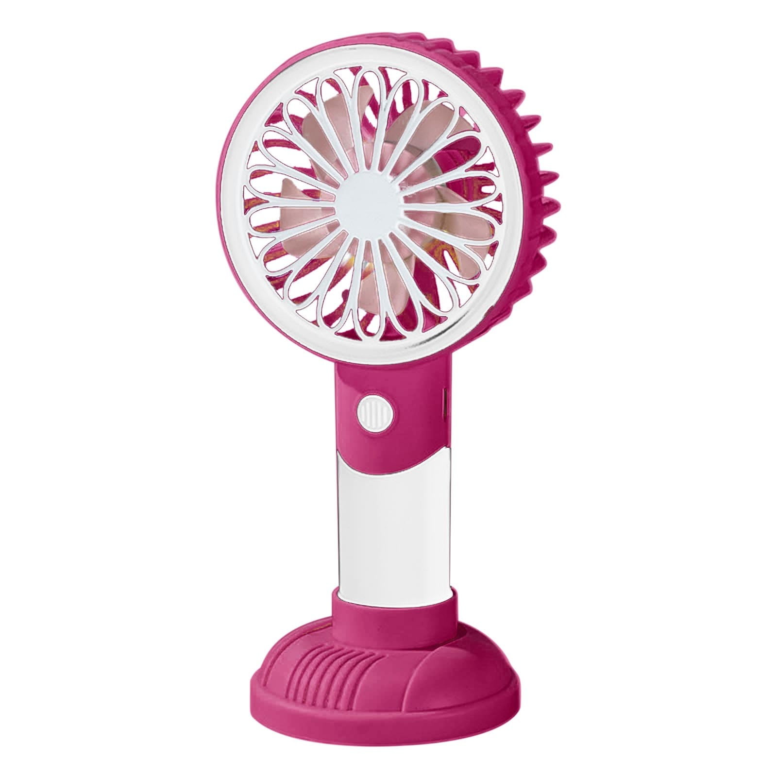 Red Portable Usb Handheld Fan Base Mini Fan Students Desktop ...