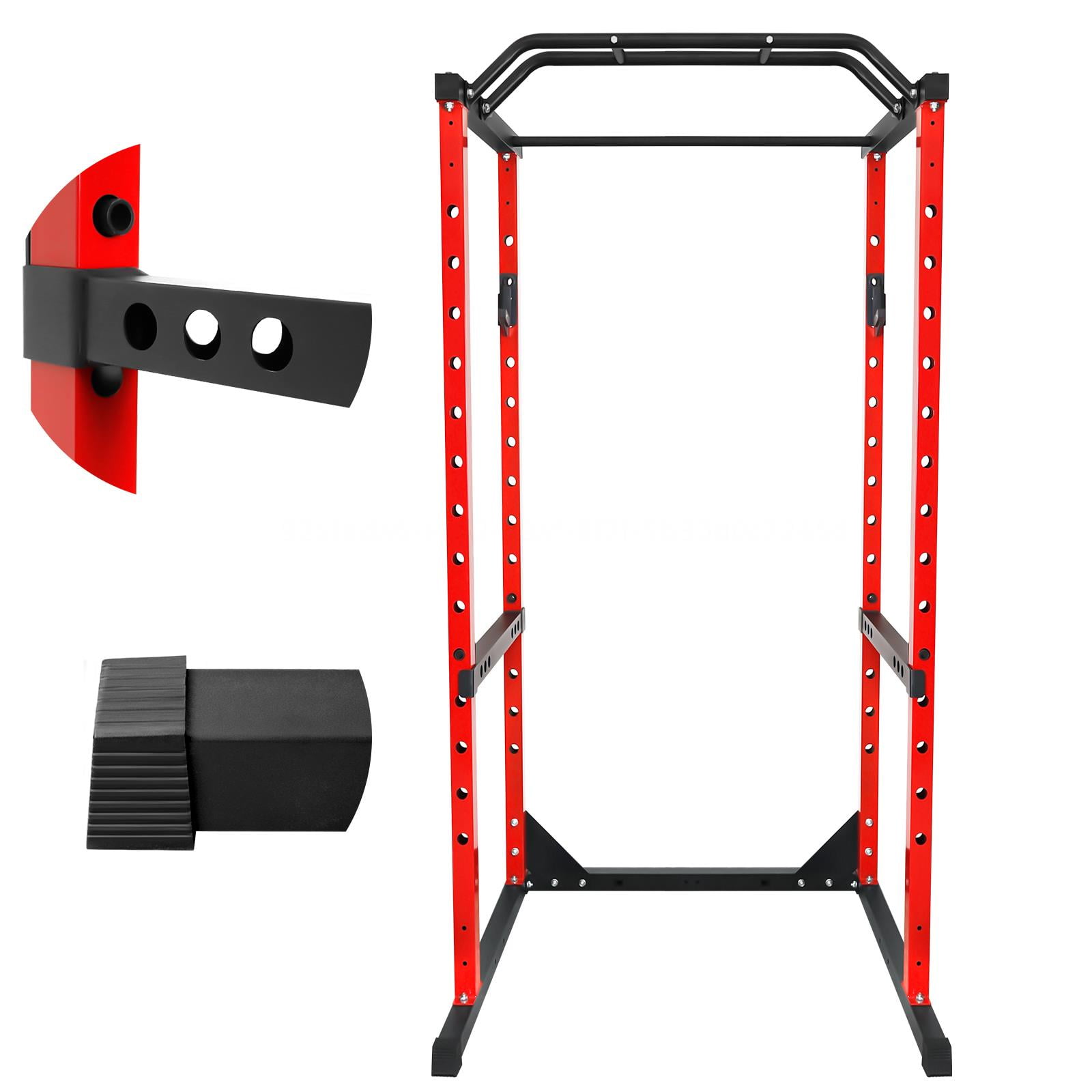 Red Power Cage, 1200LBS Weight Capacity Power Rack, Home Gym Squat Rack ...