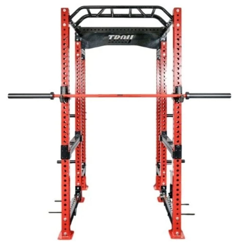 Red Power Rack Squat Cage w/ Bar (Commercial Gym Quality) by Troy ...