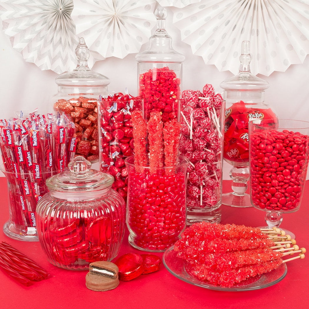 Red Wedding Candy Buffet