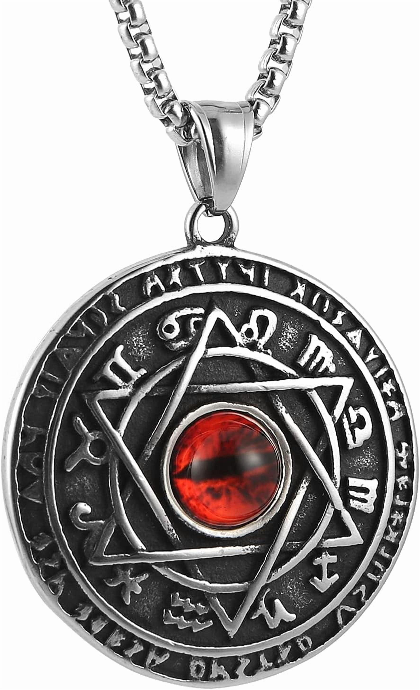 Red Premium Eye Amulet Seal Solomon Hexagonal Star Twelve Constellation ...