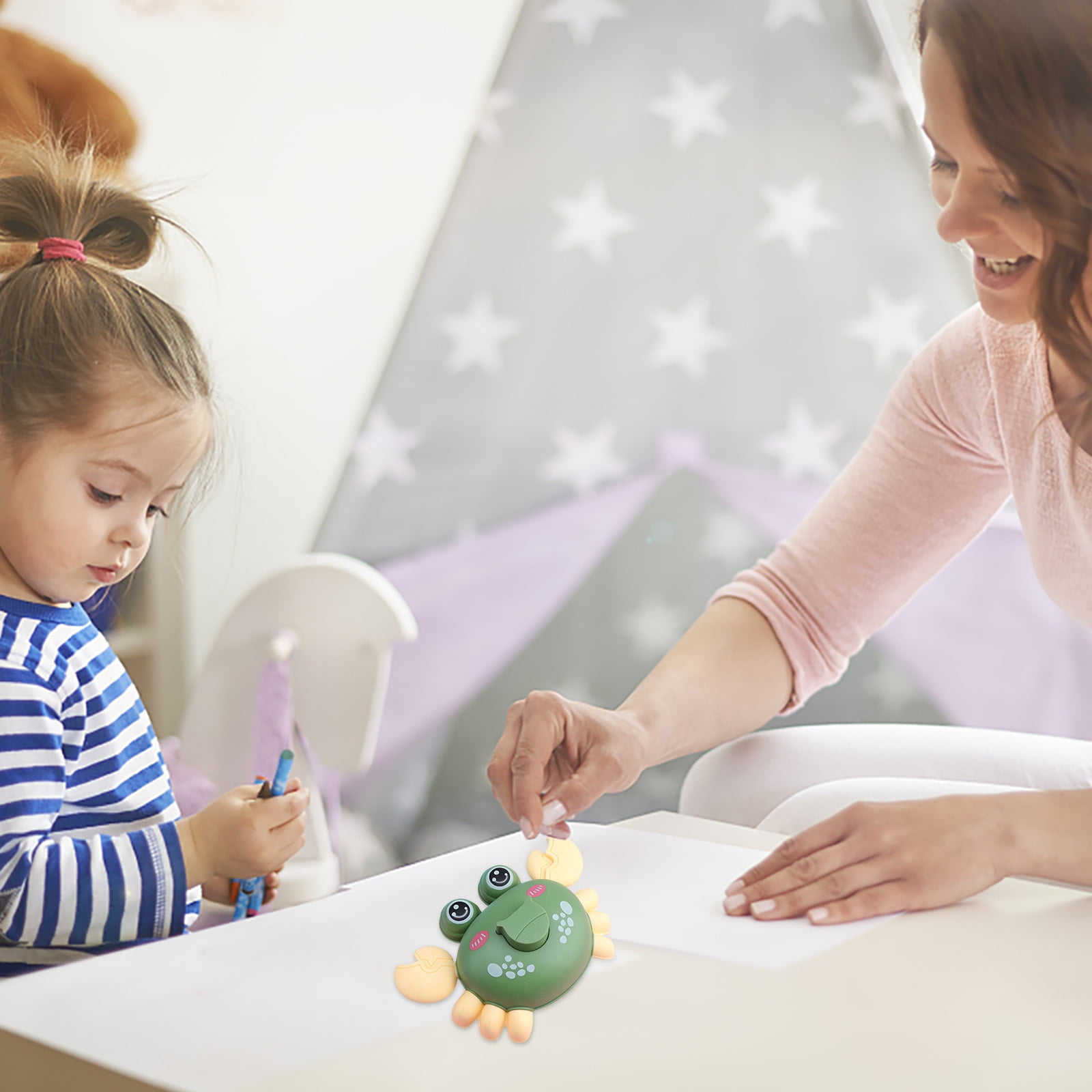 Red Press And Go Crab Toy Car For Kids Pull Back Vehicle With Rotating ...