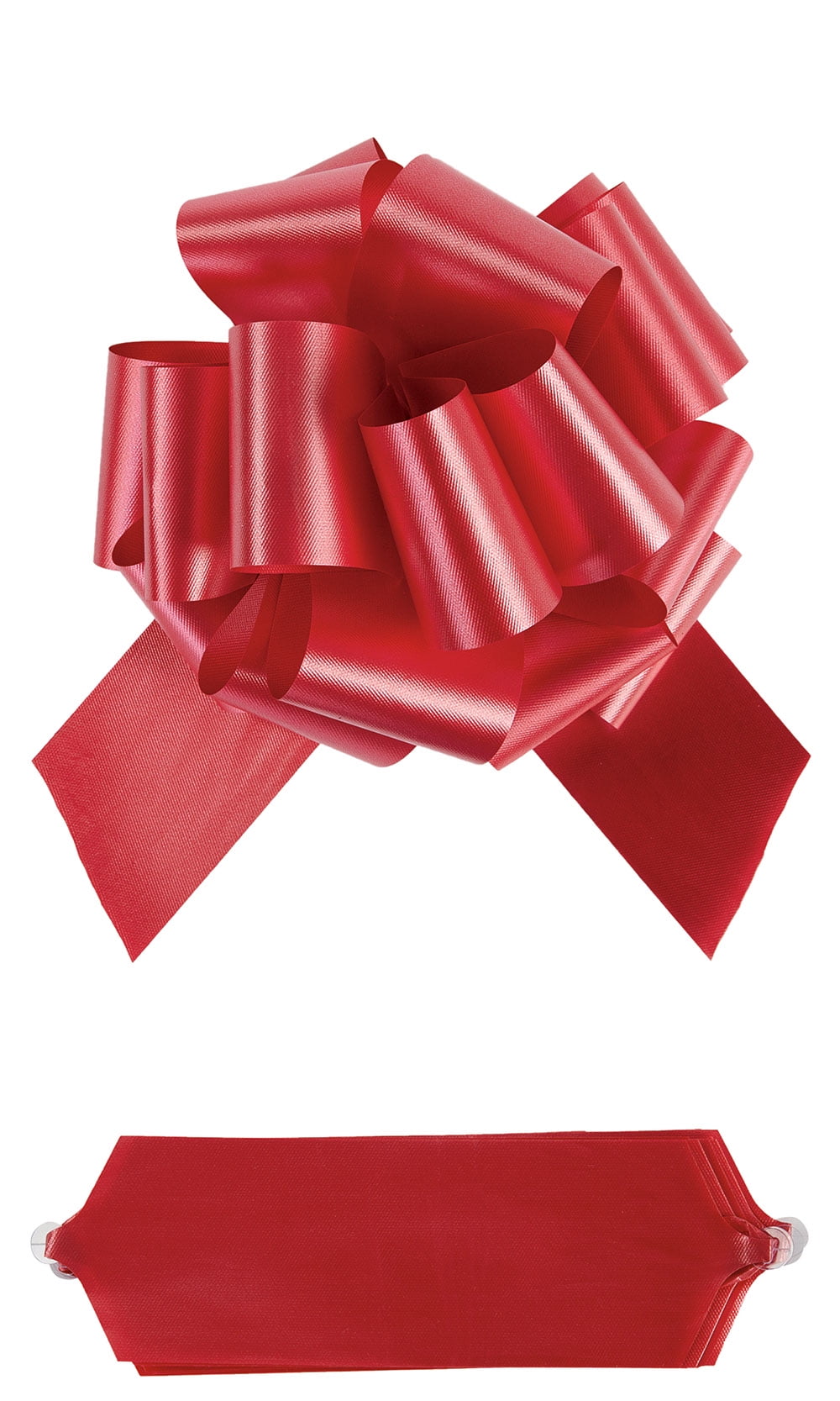 Red Pull Bows - 8" (8”W x 20 Loops) - Pack of 50 - Walmart.com