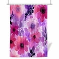 Red Purple Flower Shower Curtains for Bathroom, Spring Vintage ...
