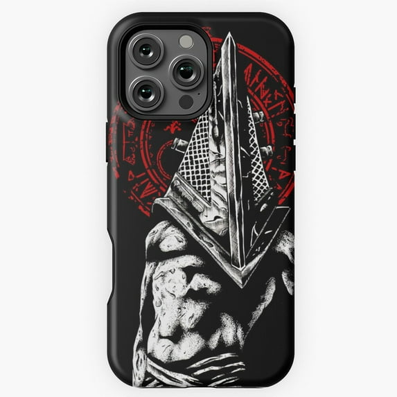 Red Pyramid Horror Inspired Design iPhone Case 17 16 15 14 13 12 11 Pro ...