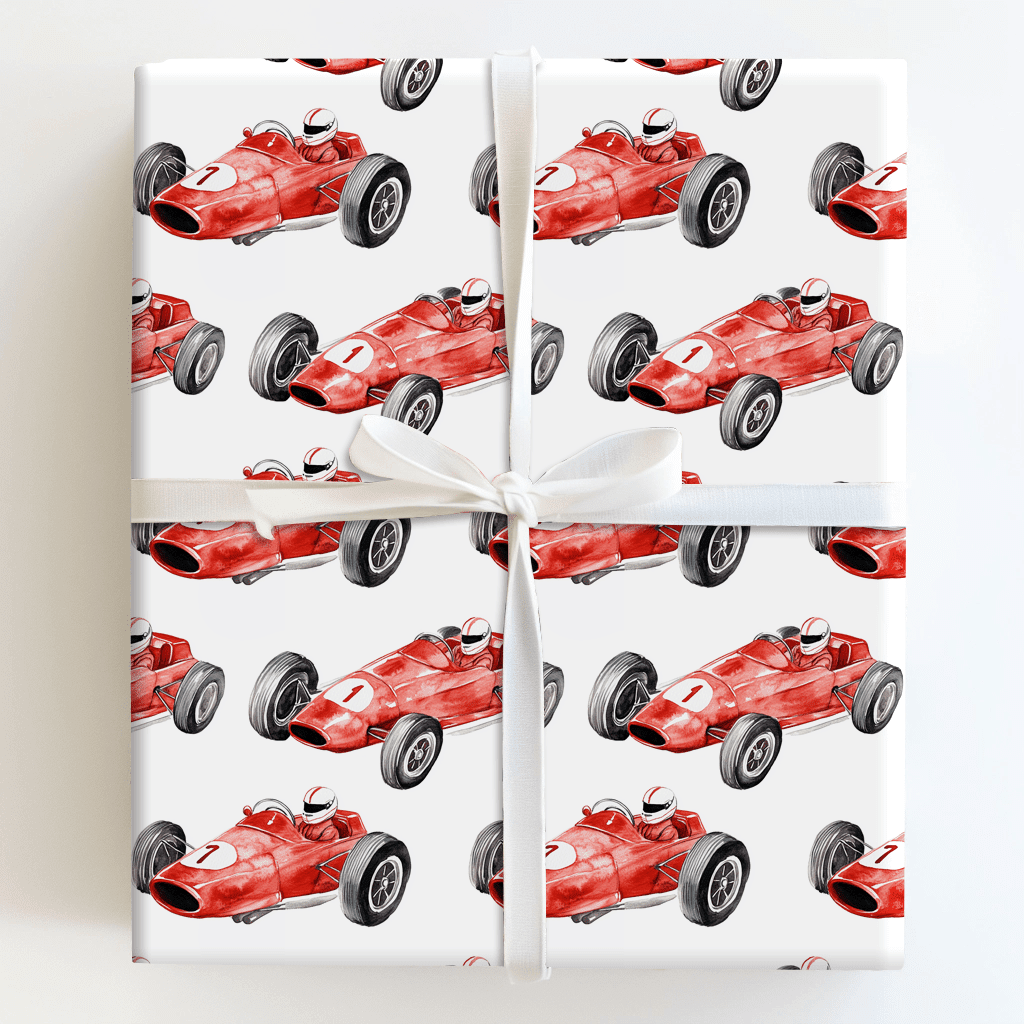 Red Race - Christmas Wrapping Paper Roll - Gift Wrap for Holidays ...