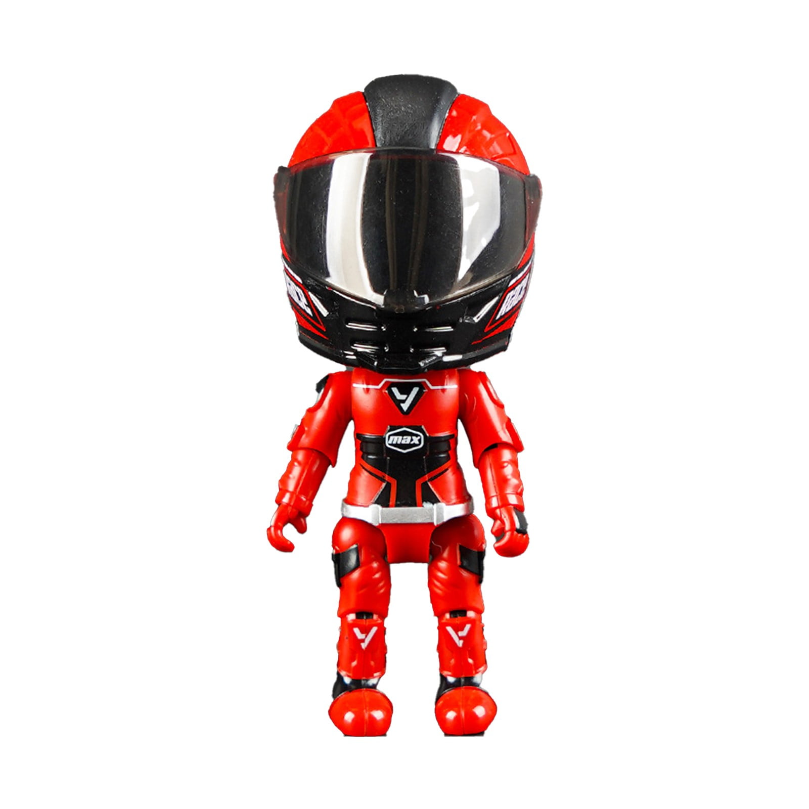 Red Racing Motorcycle Rider Action Figure Toy – Q Version of the ...