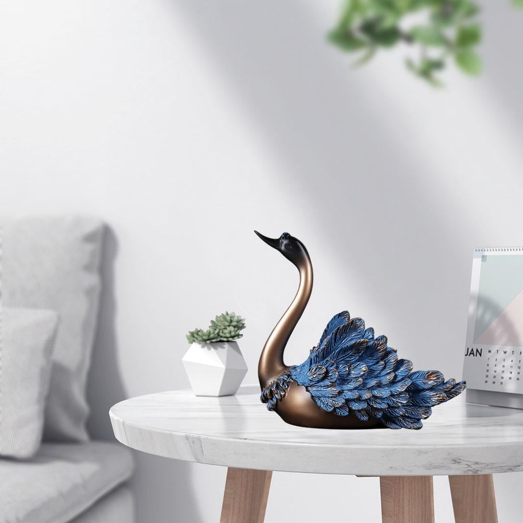 Red Rack Single Bottle Holder Resin Swan Statue Stand Home Countertop ...