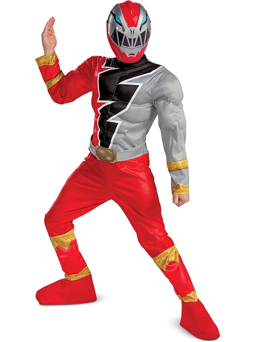 Red Ranger Costume for Kids, Official Deluxe Dino Fury Power Ranger ...