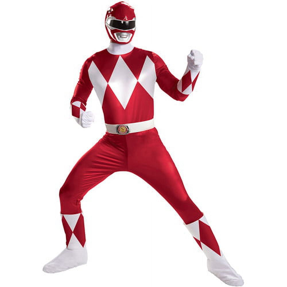 Red Ranger Super Deluxe Adult Halloween Costume - Walmart.com