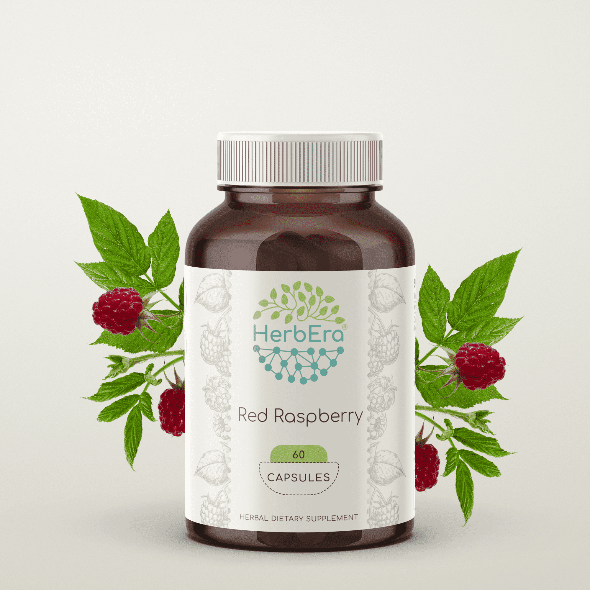 HerbEra Red Raspberry Capsules, Herbal Dietary Supplement for Women’s ...