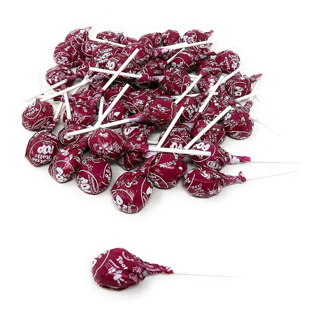 Red Raspberry Only Tootsie Pops Bulk Candy 60 Count Lollipops Suckers ...