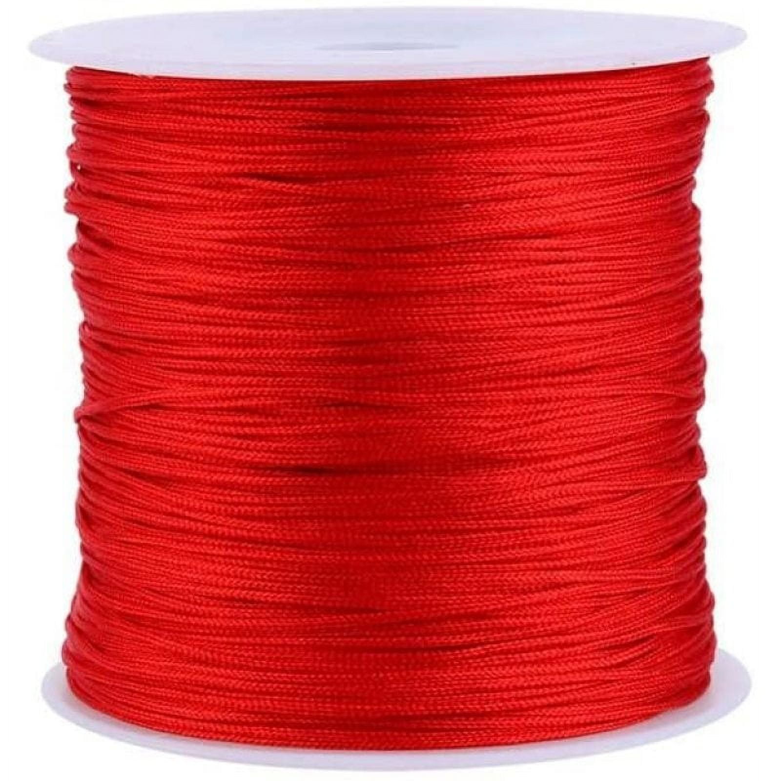Red Rattail Satin Nylon Trim Silk Cord Chinese Knotting Beading String ...