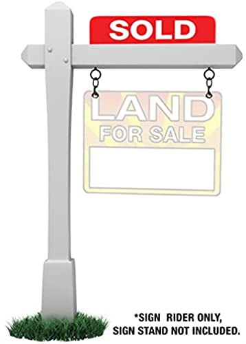 Red Real Estate Sign Riders | Set of 6 Aluminum Metal Signs With ...