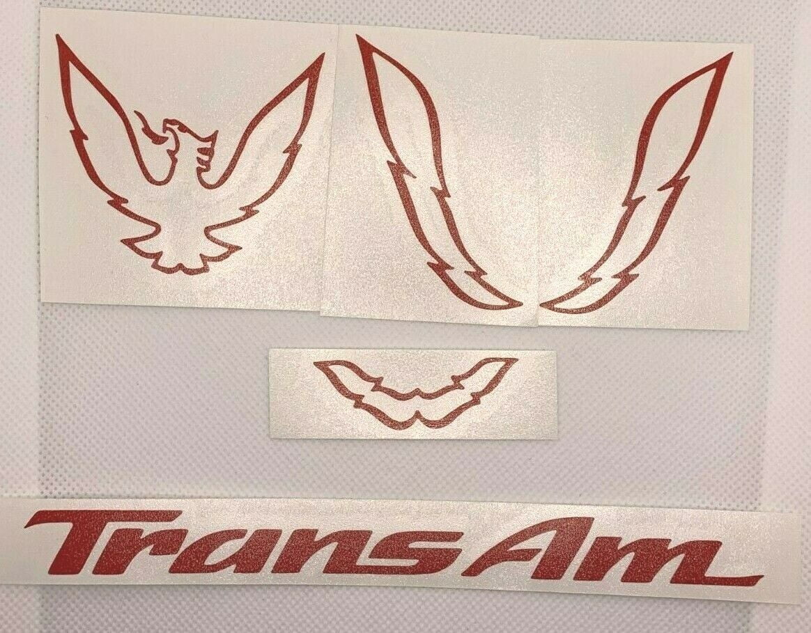 Red Rear Panel Overlay Decal Set 1993-2002 Pontiac Firebird/Trans AM ...