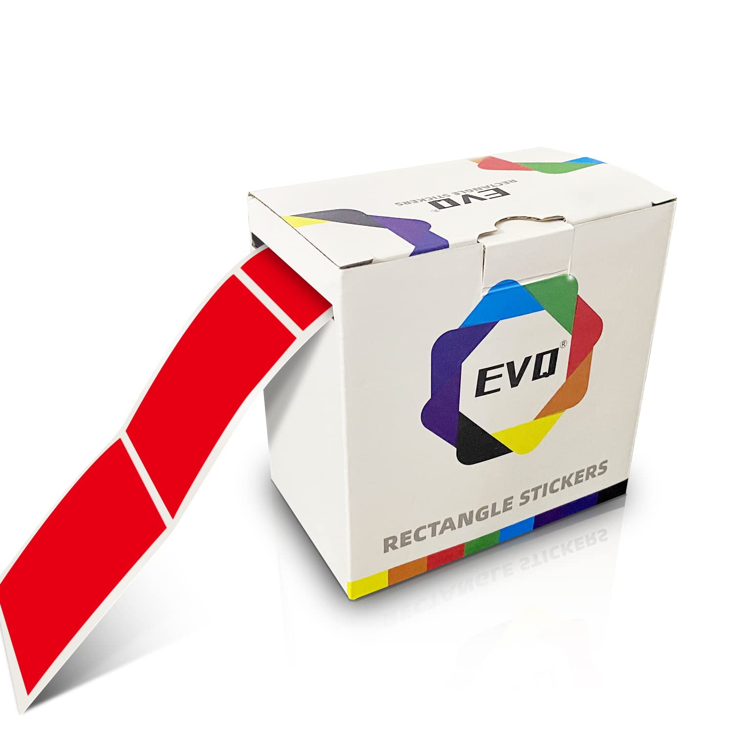 Red Rectangle Sticker Labels 3×2 Inch Vinyl Stickers Color Coding Name ...